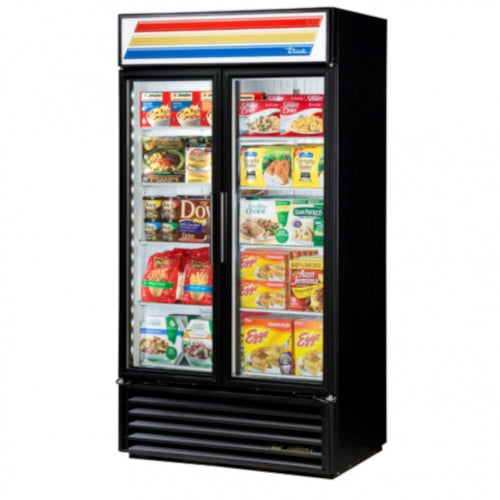 True 2 Section Glass Door Merchandising Freezers – IceMachinesPlus.com