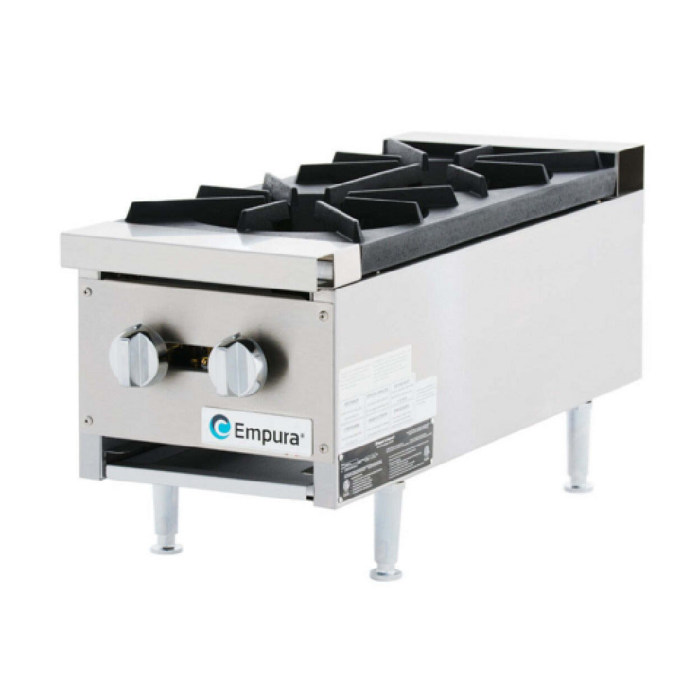 Empura Equipment EMHP2-HD Heavy Duty Gas Hot Plate 12"W X 29-3/8"D X 1 ...