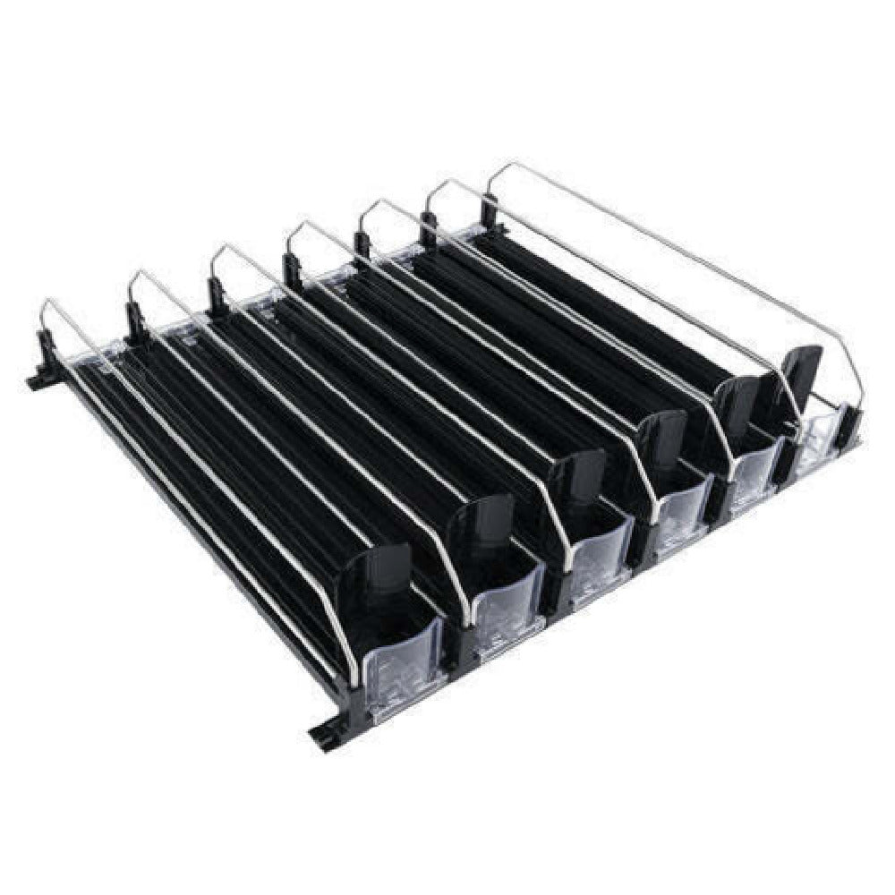 Optional Black 6 Lane Pusher Bundle Per Shelf Add-on Accessory Compati ...