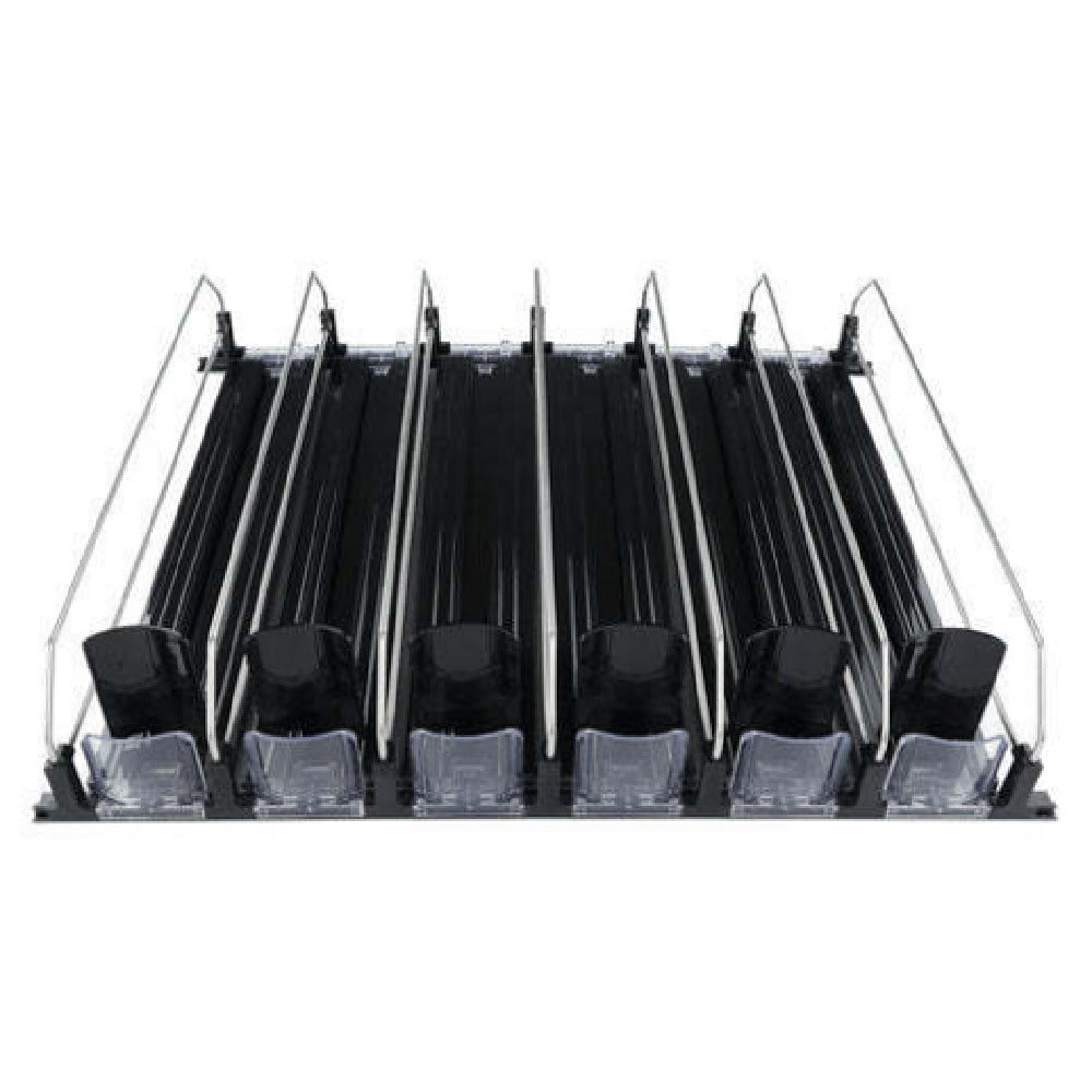 Optional Black 6 Lane Pusher Bundle Per Shelf Add-on Accessory Compati ...